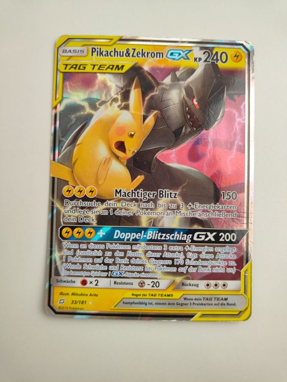 Pokemon Pikachu & Zekrom GX TAG TEAM ab 1 CHF (Gebraucht) in Thalwil ...