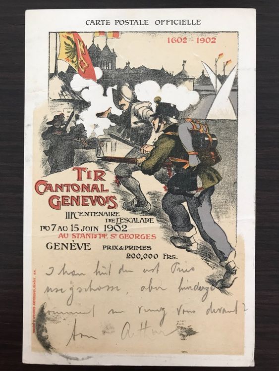 GENÈVE Tir Cantonal Genevois 1902, Carte Postale Officielle | Kaufen auf Ricardo