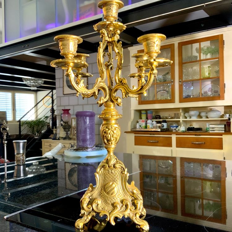 JUGENDSTIL KERZENHALTER BRONZE MASSIV,FRANCE UM 1900 (2) | Kaufen auf Ricardo