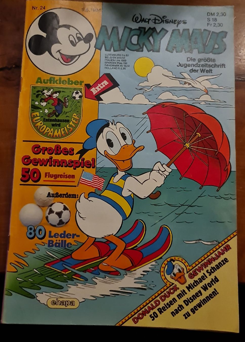 Micky Maus Zeitschrift, Nr. 24, mit tollem Gewinnspiel (Gebraucht) in ...