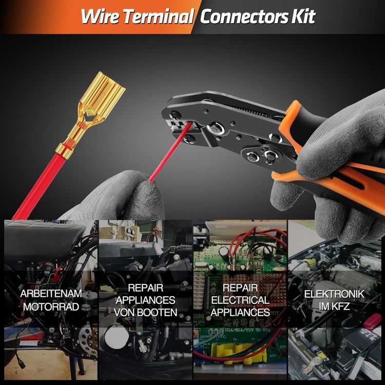 Crimpzange Set mit 230 Flachsteckhülsen | Kaufen auf Ricardo