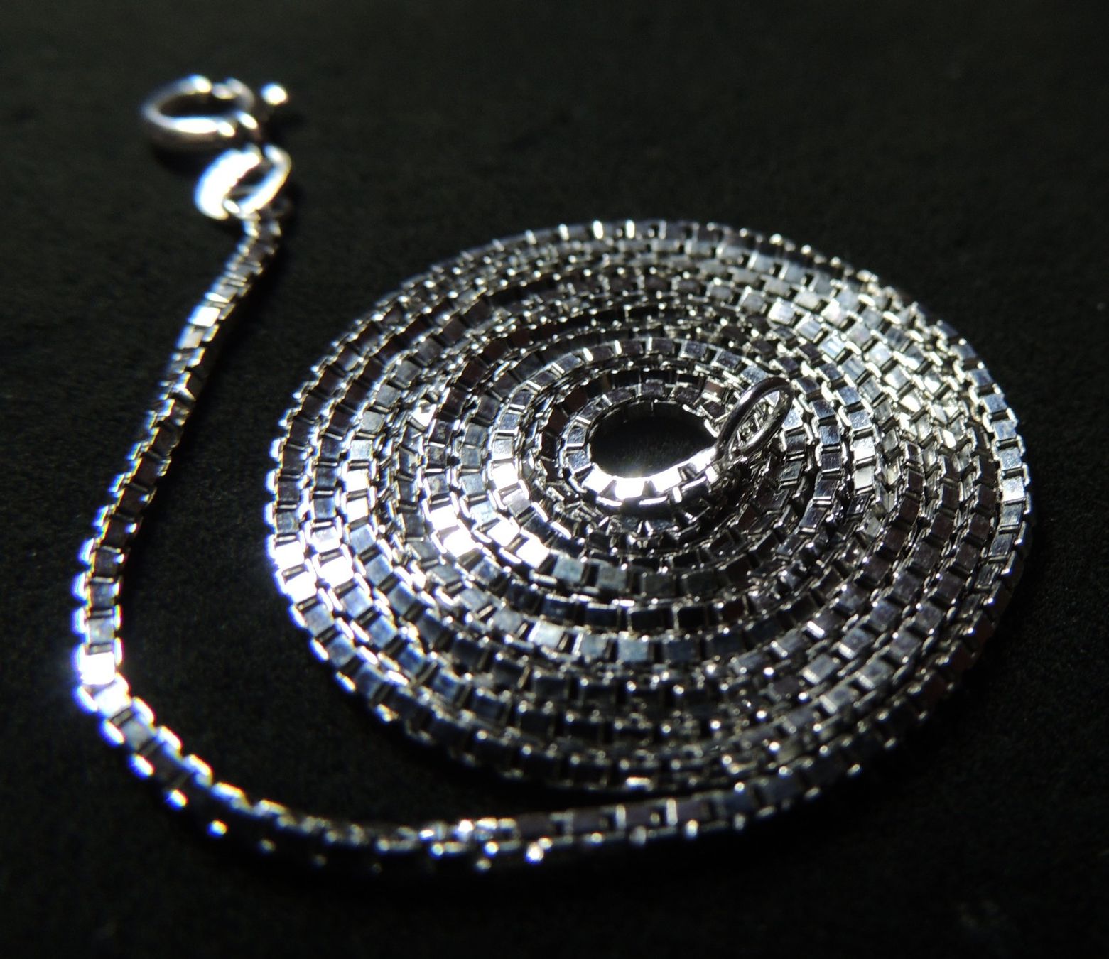 Rhodinierte Silber 800 Halskette 55 cm / 1,25 m (Gebraucht) in ...