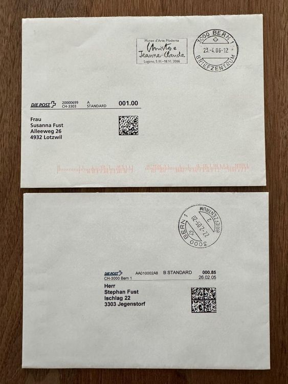 WEBSTAMP PC 2.1 und PC 3.1, zwei Briefe echt gelaufen | Kaufen auf Ricardo