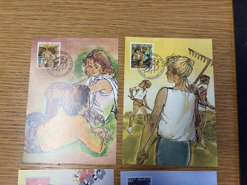 4 Maximum Karten Pro Juventute 1989 (Gebraucht) in Murgenthal für CHF 1 – mit Lieferung auf ...