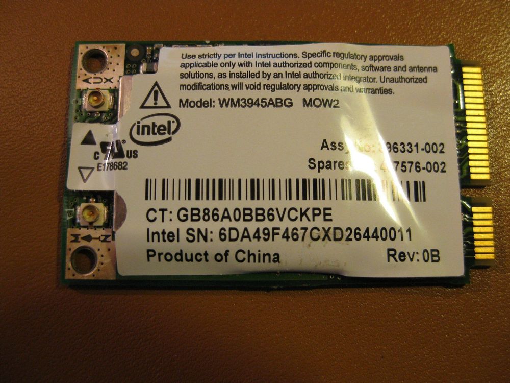 Intel Wireless 3945ABG Mini-PCI Express, HP Spare 412766-002 | Kaufen ...