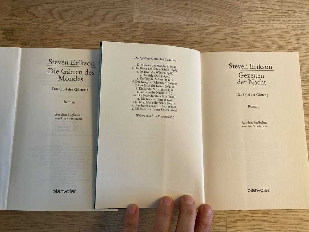 Steven Erikson - Spiel der Götter 1+9 - Top Zustand! (Gebraucht) in ...