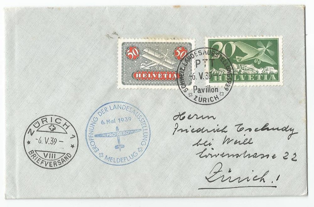 ** FLUGBRIEF - JAHR 1939 - PRO AERO ** (Gebraucht) in Heimenschwand für CHF 1 – mit Lieferung ...