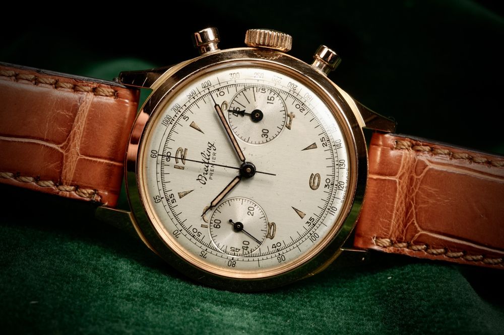 Breitling Premier Ref.790 Original 1945 18kt Red Gold Chrono (Gebraucht ...