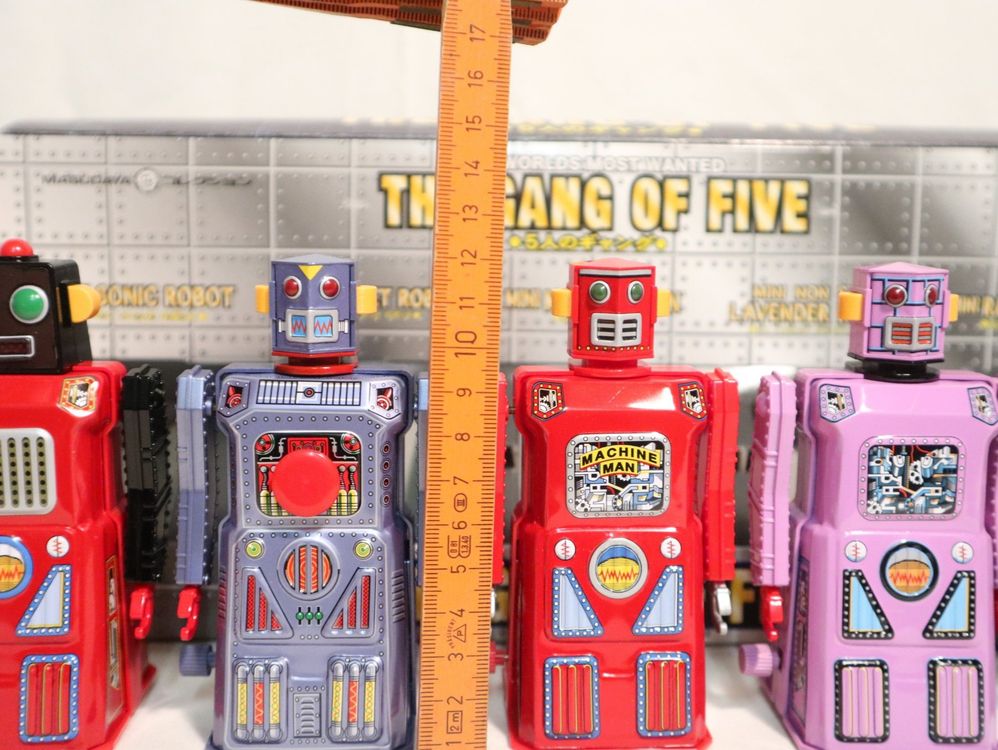 1997 Masudaya 5 Roboter Robots made in Japan zum aufziehen (Neu (gemäss Beschreibung)) in ...