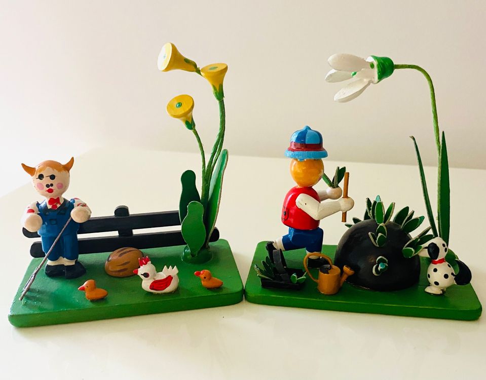 Erzgebirge Original Otto Mertens alte Figuren Blumenkinder (Gebraucht ...
