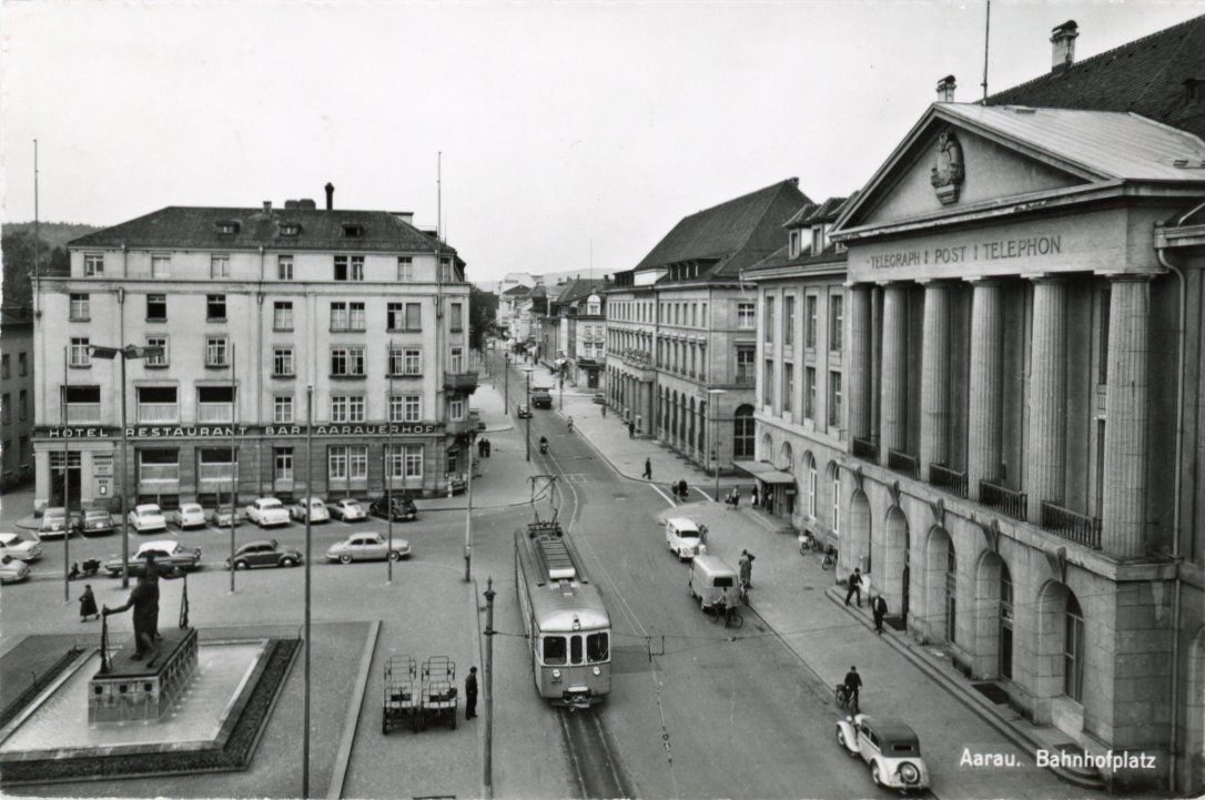 Aarau AG - Tram, Oldtimer / Restaurant Aauerhof um 1961 (Gebraucht) in ...