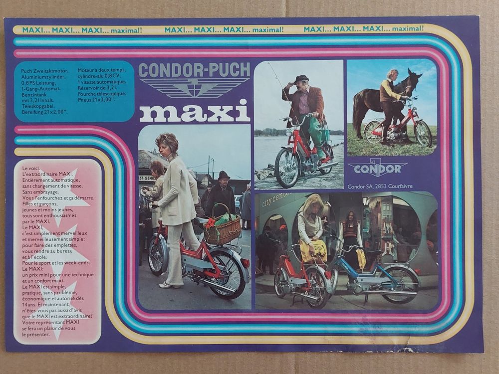 Prospekt Mofa Condor Puch Maxi (Gebraucht) in Schenkon für CHF 25 – mit ...
