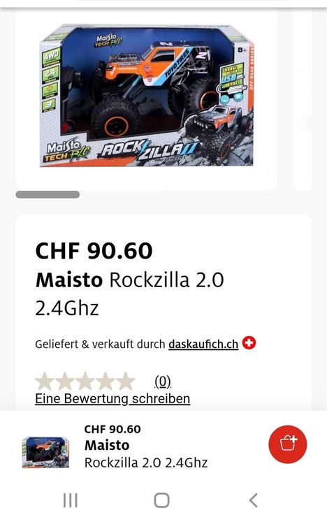 Neu Maisto Rockzilla 2.0 2.4Ghz | Kaufen auf Ricardo