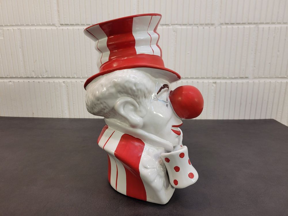 Alte Clown-Vase. Blumenwase Blumentopf Clown Büste Keramik (Gebraucht ...