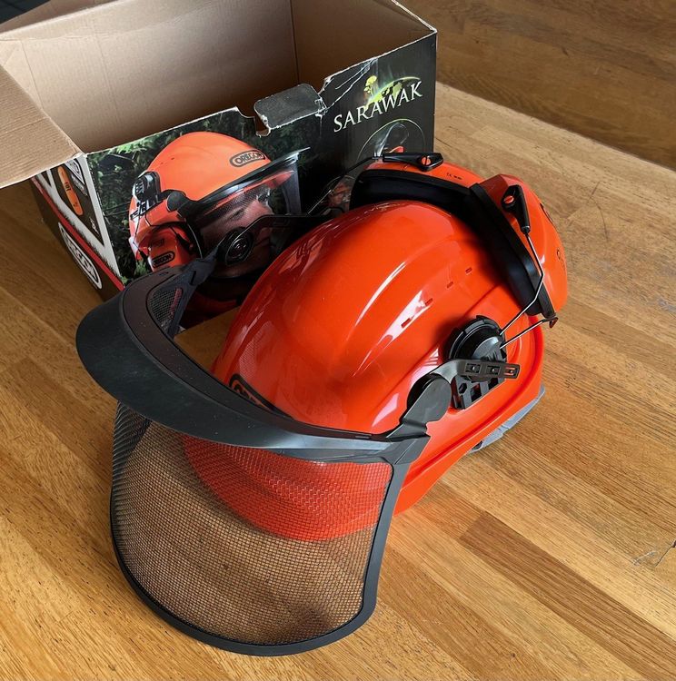 Schutzhelm Forsthelm Säge Helm Oregon (Neu (gemäss Beschreibung)) in ...