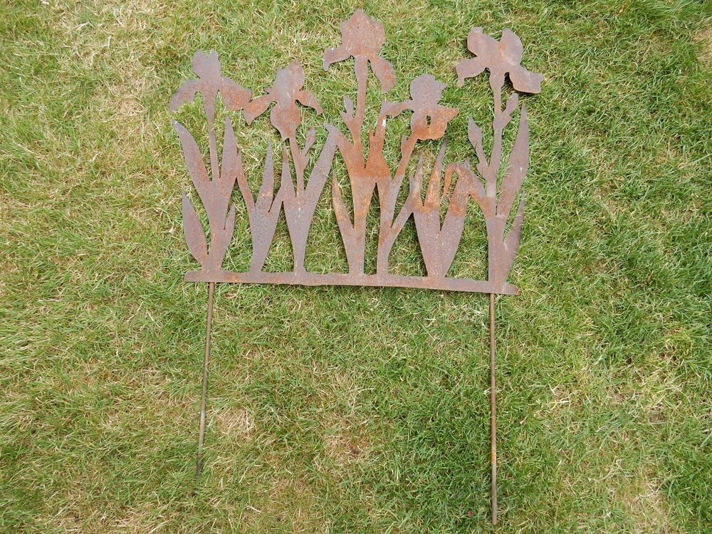 Rost: Gartenstecker Schwertlilien Iris zur Abgrenzung, Deko | Kaufen ...