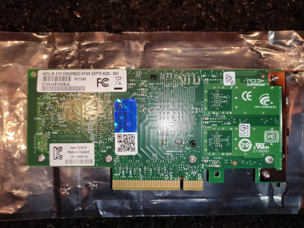 Netzwerkkarte SFP+ (10Gbps) Intel X520-DA2 2-Port, LOW-Prof. | Kaufen ...