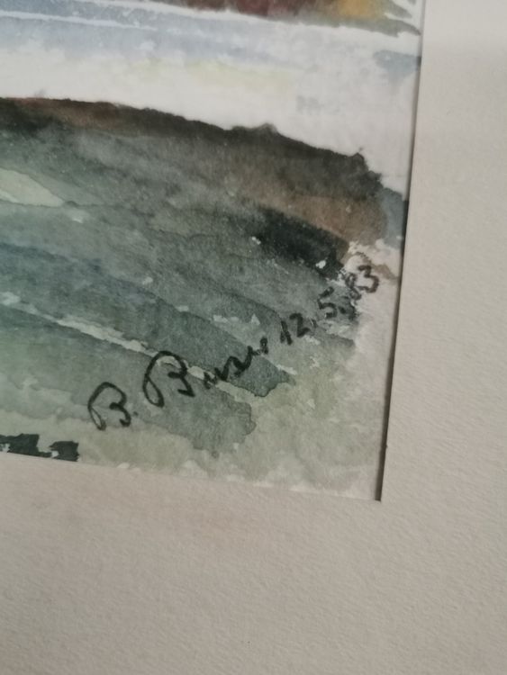 Gemälde B. Busse 83 ??? Berge und See Aquarelle | Kaufen auf Ricardo