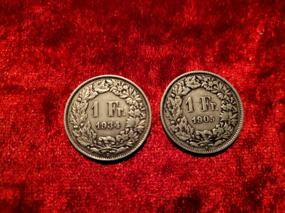 2 x 1 Franken 1905 + 1934 | Kaufen auf Ricardo