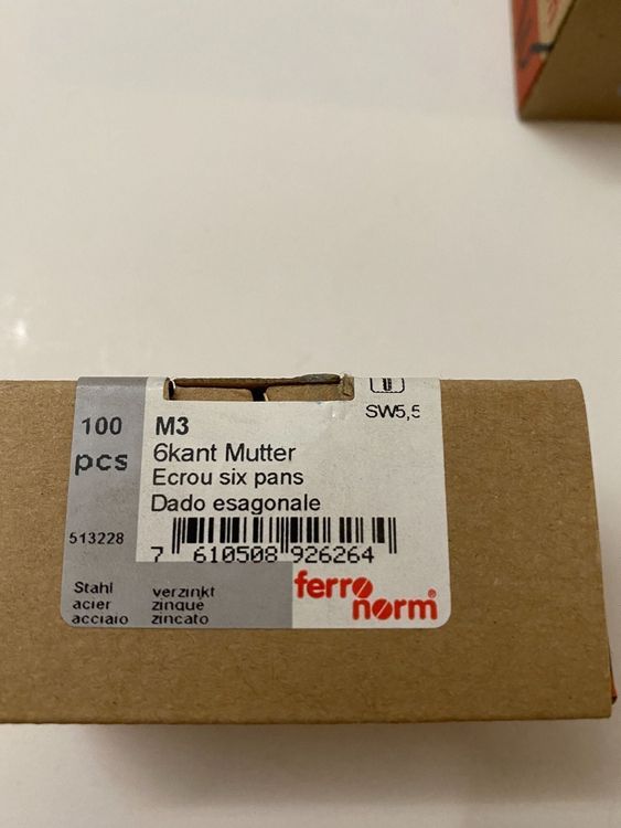 ferro norm M3 Muttern 200 Stück (Neu (gemäss Beschreibung)) in ...
