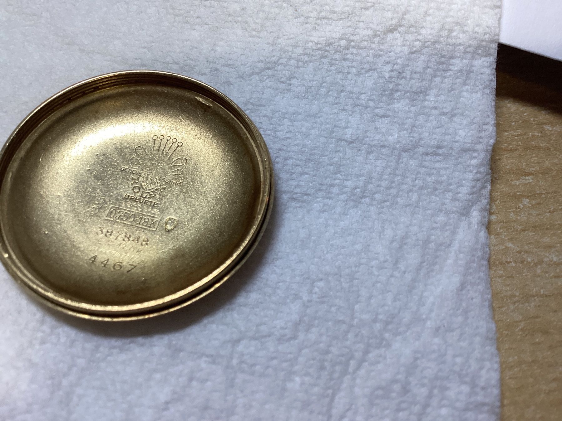 ROLEX CASE BACK FOR BIG BUBBLE REFERENCE 4467 in 18K (Gebraucht) in ...