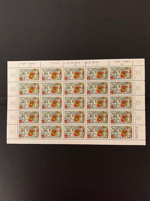 Briefmarken-Bogen 750 Jahre Bern (Gebraucht) in Fischbach-Göslikon für ...