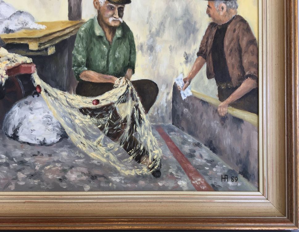 Fischer-Gemälde monogrammiert (Gebraucht) in für CHF 25 – mit Lieferung ...