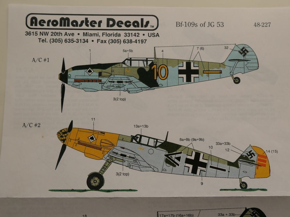 1/48 Messerschmitt Bf-109B & Bf-109F - JG53 - 5 Versionen | Kaufen auf Ricardo