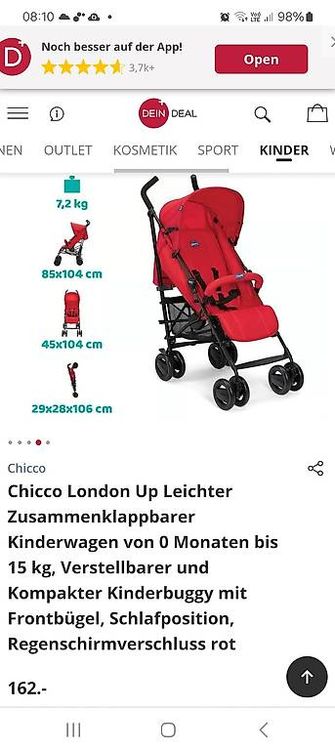 Chicco Buggy (Gebraucht) in Mörschwil für CHF 50 – nur Abholung auf Ricardo kaufen