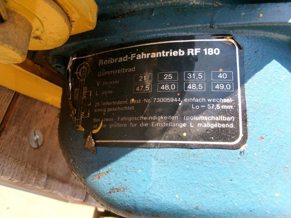 Demag -Kran Fahrmotor / Reibradfahrantrieb RF 180 - (Gebraucht) in ...