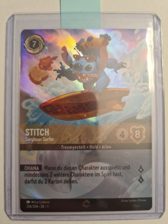 Lorcana, Stitch - Sorgloser Surfer, 206/204-DE-1 (Neu (gemäss Beschreibung)) in Sachseln für CHF ...
