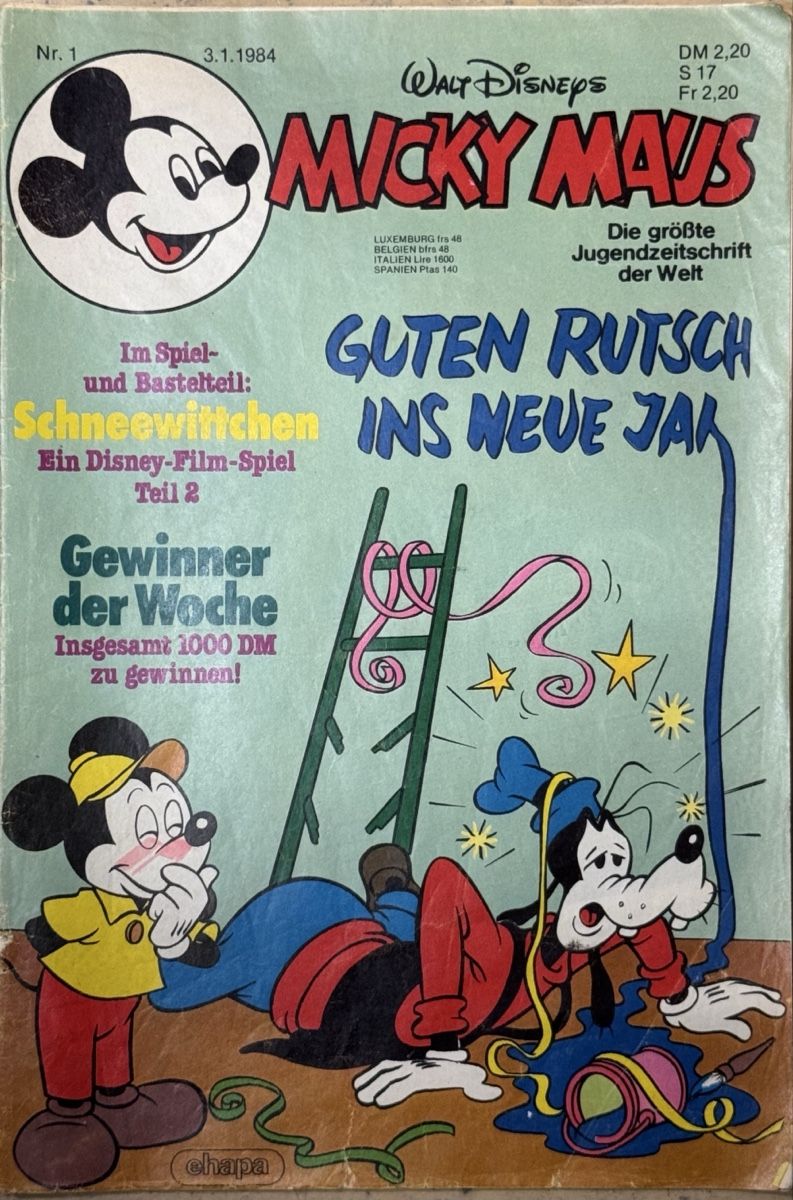 Micky Maus Nr. 1, 3.1.1984 - Seltenes Sammlerstück! (Gebraucht) in ...