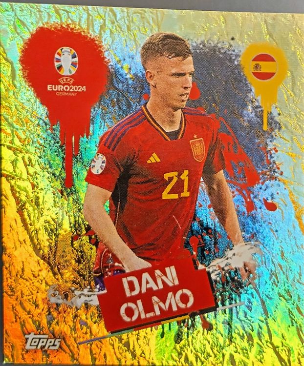Dani Olmo ESP 3 Gold- Topps Euro 2024 (Neu (gemäss Beschreibung)) in ...