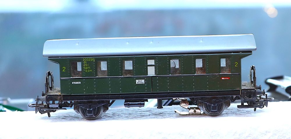 H0 WS Märklin 4002 Personenwagen mit Licht in OVPaus Blech, (Neu und ...