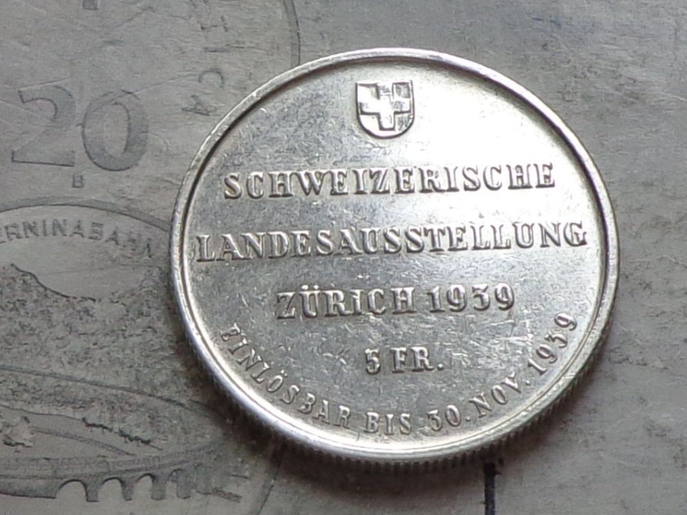 5 Fr. 1939 Landesausstellung - Landi Zürich 1939 (Gebraucht) in Pully für CHF 20 – mit Lieferung ...