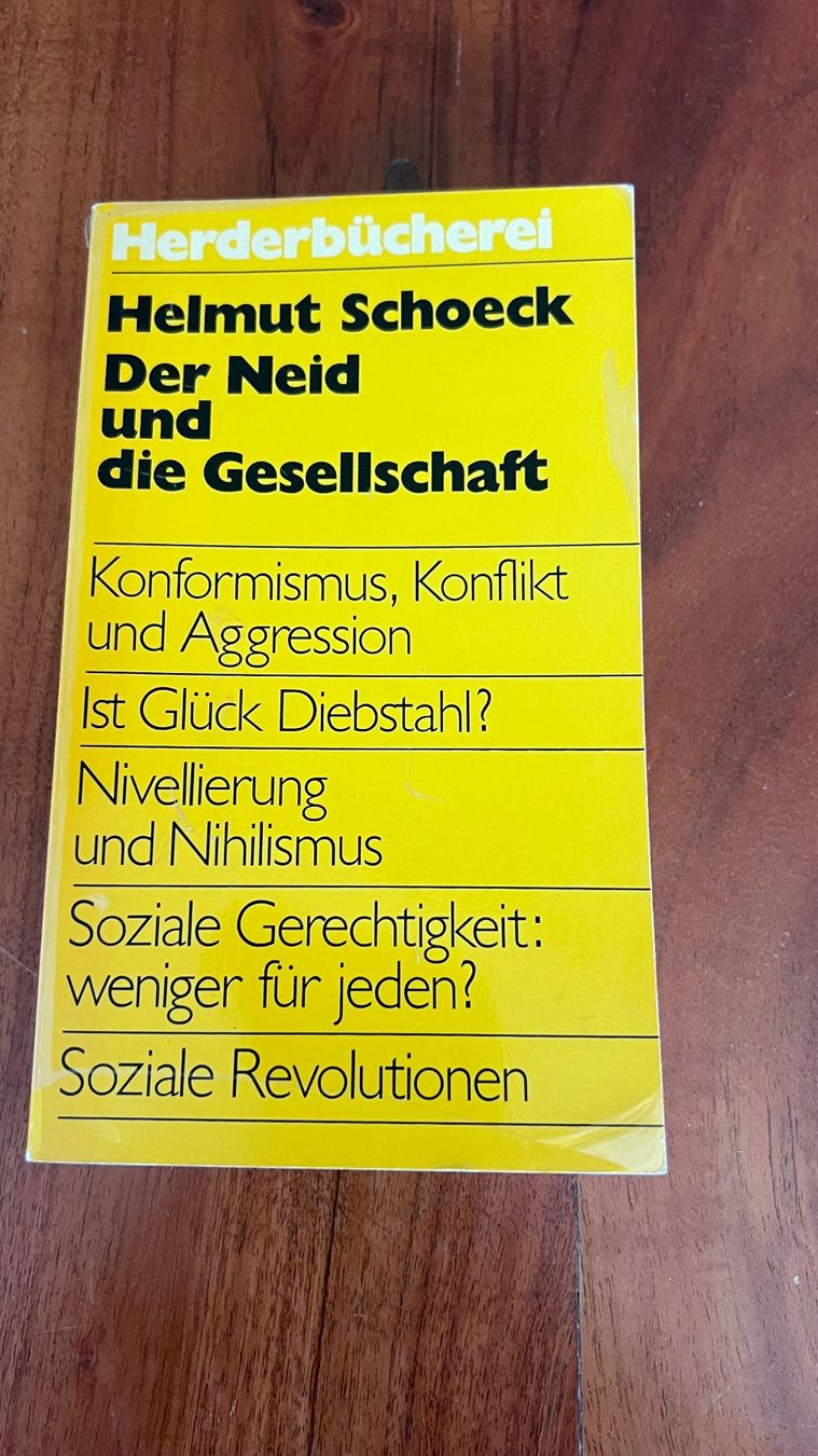 Helmut Schoeck - Der Neid und die Gesellschaft, 1966 (Gebraucht) in ...
