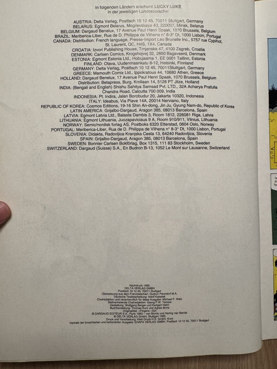 Lucky Luke Comic, Band 41, Fingers, Rarität (Gebraucht) in Biberist für ...