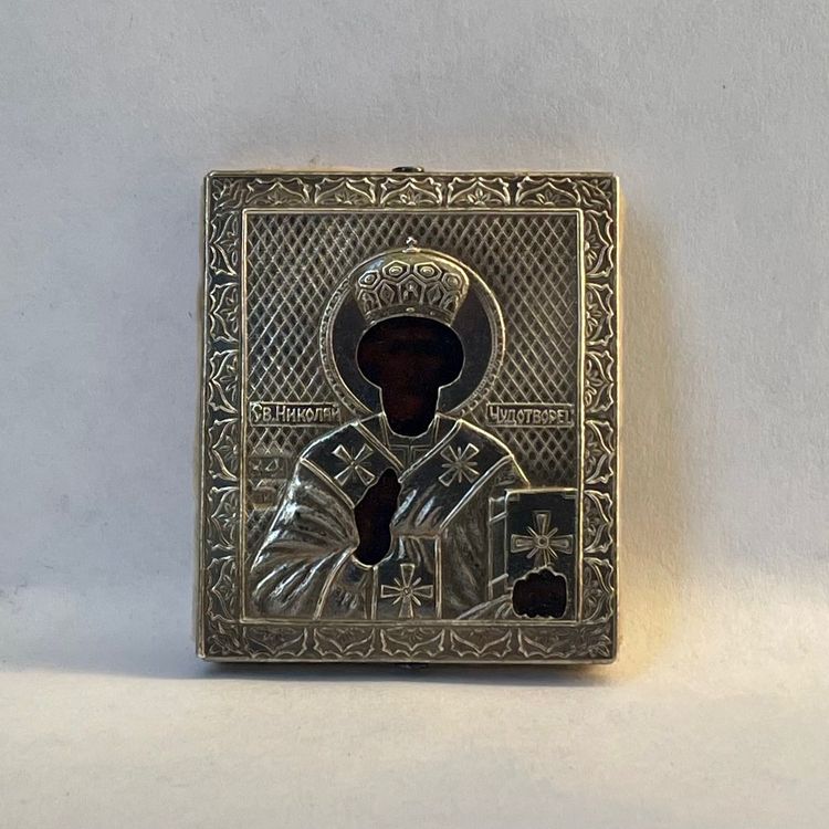 Russische Miniatur-Ikone Silber "84" St. Nicholas | Kaufen auf Ricardo
