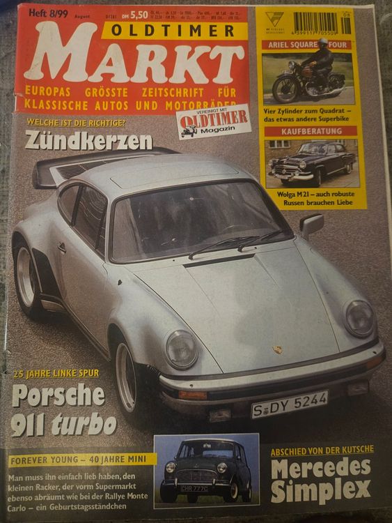 Oldtimer Markt 8/99 911 Turbo Mini GAZ Wolga M21 Harley xx (Gebraucht ...