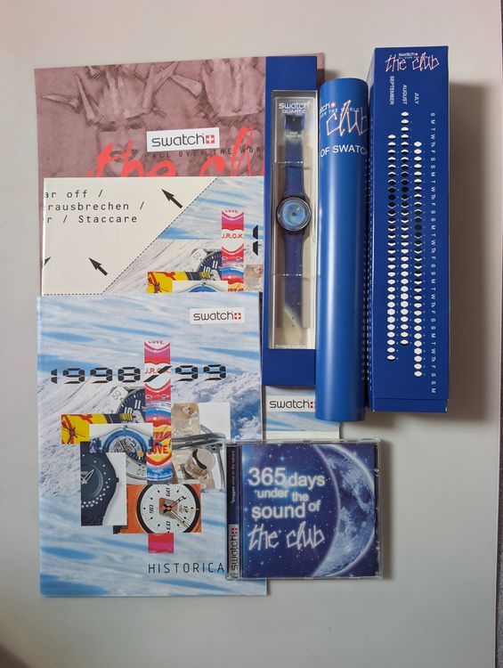 Swatch Club Watch SPACE DREAMS GZ160 mit CD Miniposter Heft (Neu ...