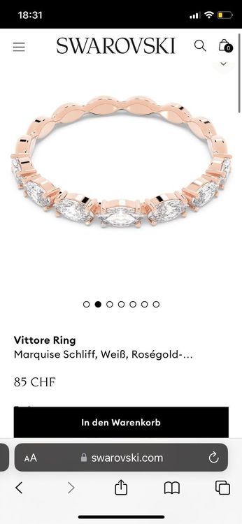 Swarovski Ring Gr. 58 (Gebraucht) in Basel für CHF 25 – mit Lieferung auf Ricardo kaufen