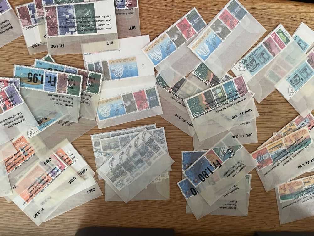 ABO Ware 63 Sätze Schweiz 80er Jahre mit Ersttag Stempel (Gebraucht) in ...