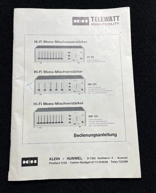 🎵 KH - Klein & Hummel Telewatt XM 120 Verstärker 🎵 (Gebraucht) in ...