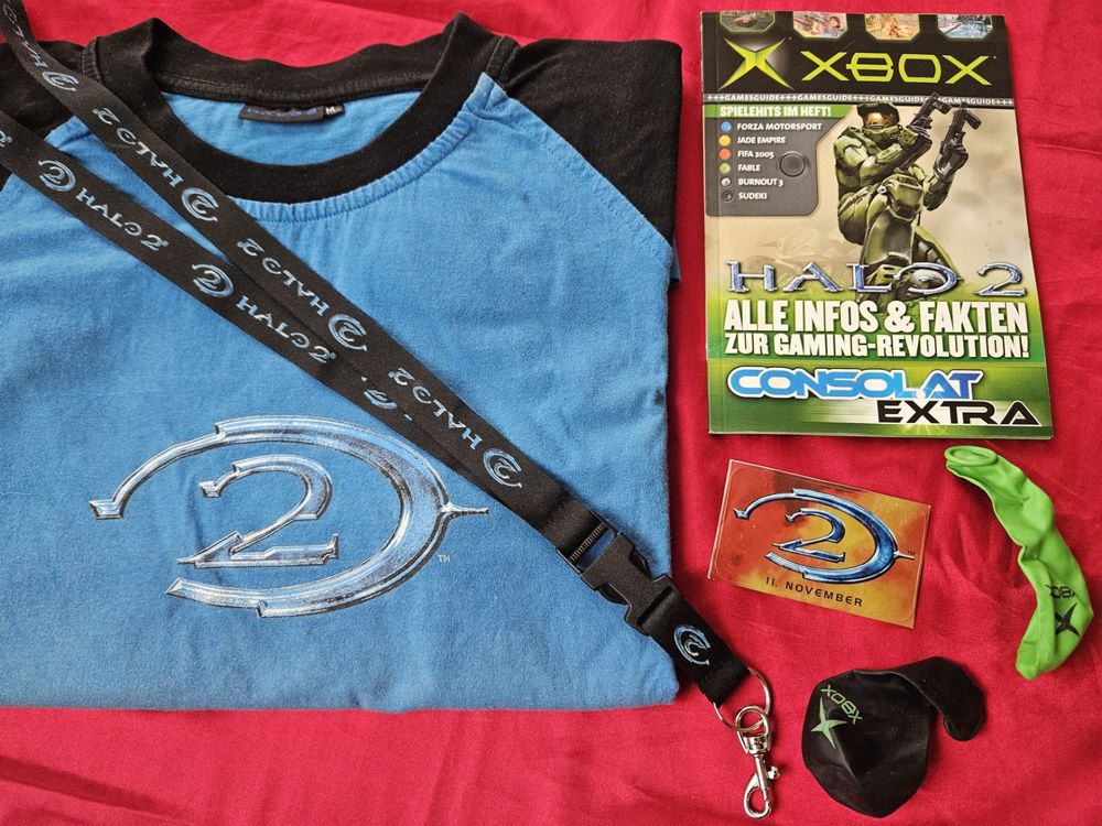 Original X-Box Halo 2 T-Shirt Bundle Promo Kiosk Aufsteller (Neu ...
