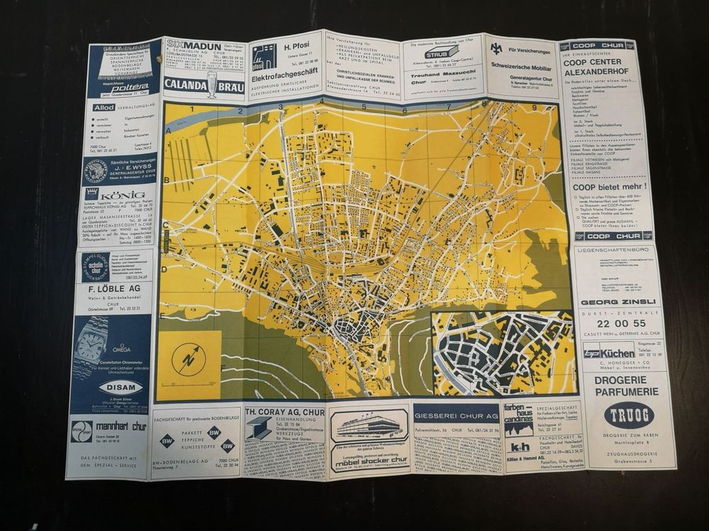 Alter Stadtplan Chur 1973 | Kaufen auf Ricardo