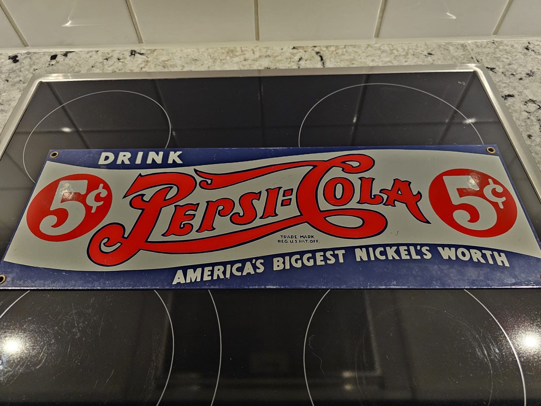 Original Vintage Pepsi-Cola Emailschild, Rarität! TOP! (Gebraucht) in ...