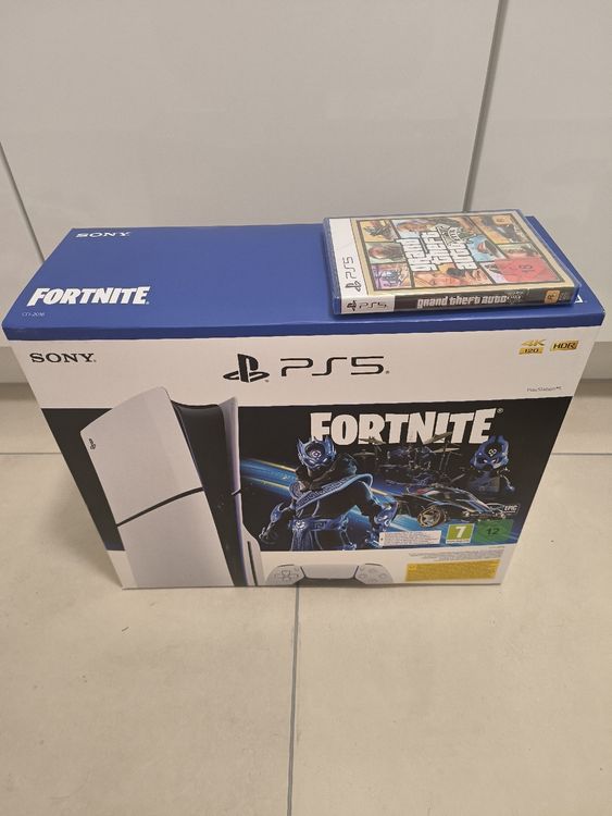 PS5 Disc Edition Fortnite OVP plus GTA V (Neu und originalverpackt) in ...