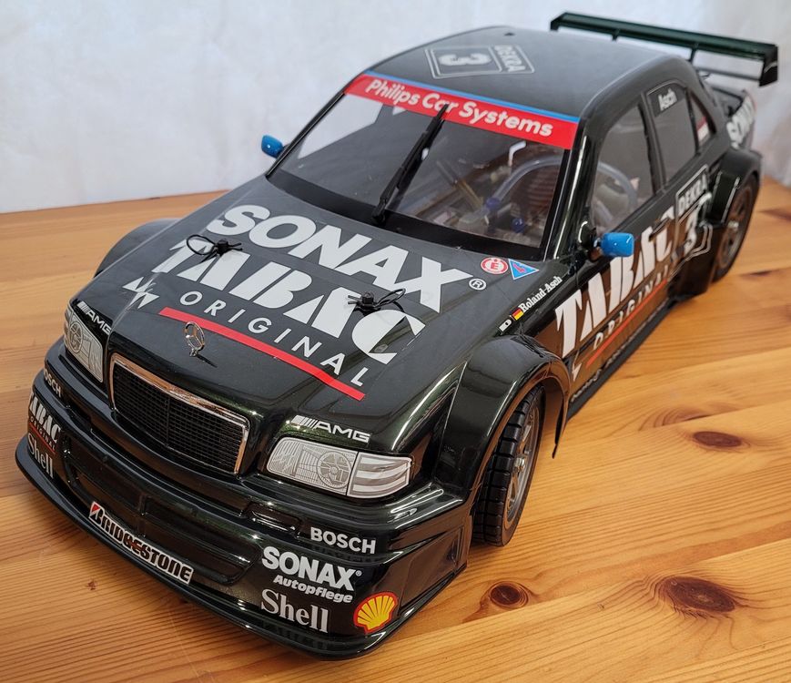 Tamiya 1:8, 4WD-Benziner-Chassis + CLK-DTM Karosse (Neu (gemäss ...