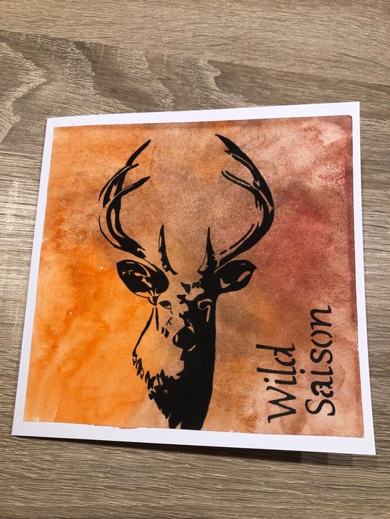 Handgemachte Karte / Grusskarte Wild Saison (Neu (gemäss Beschreibung ...