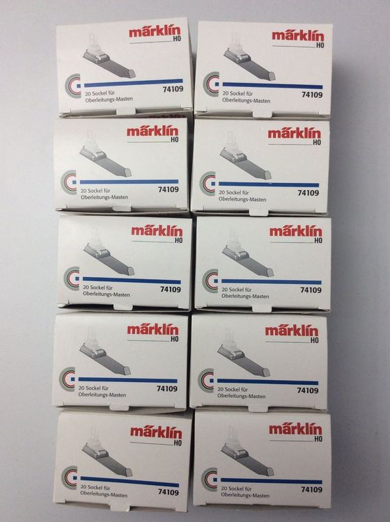 MÄRKLIN 10x74109, 200 Sockel Oberleitung (Neu (gemäss Beschreibung)) in ...